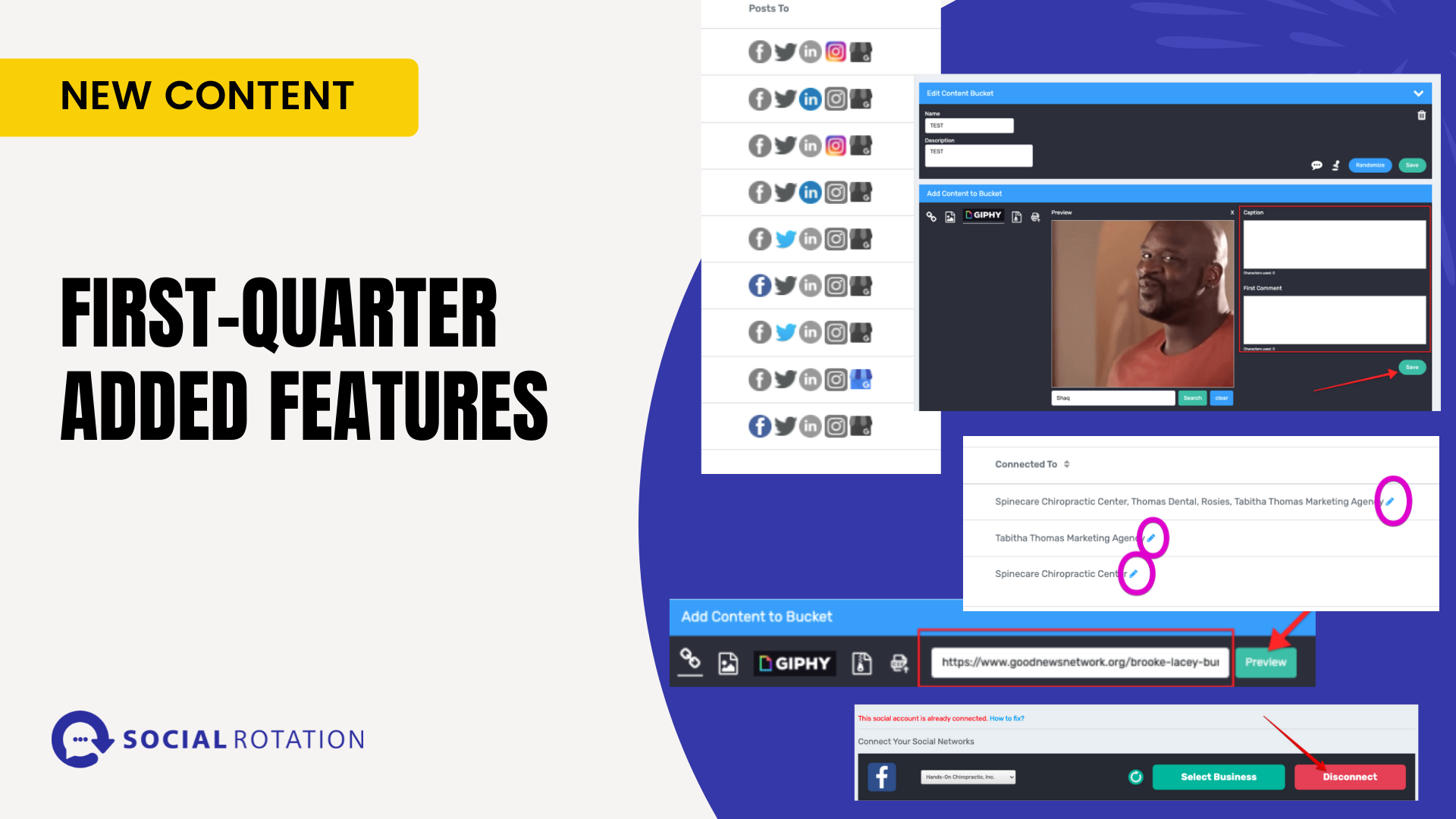 First Quarter Update: Content, Templates and Features - Social Rotation