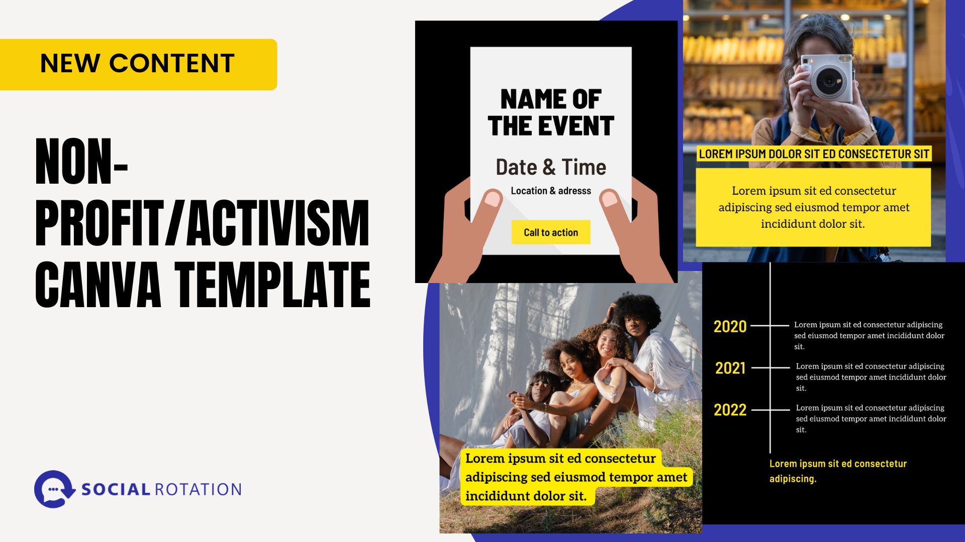 [New Content] Non-Profit/Activism Canva Template - Social Rotation